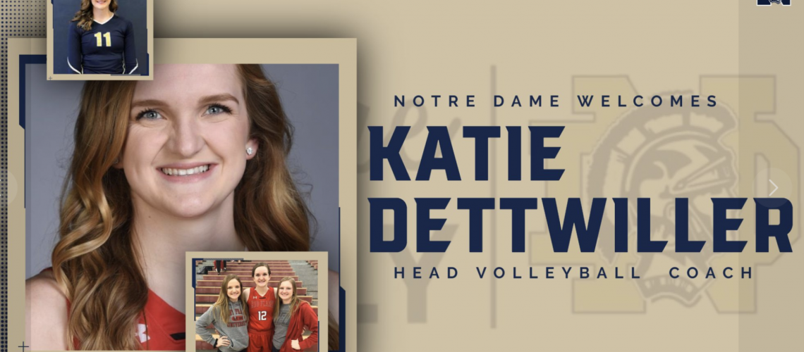 Katie Dettwiller excited to return home, take reins of Notre Dame's ...